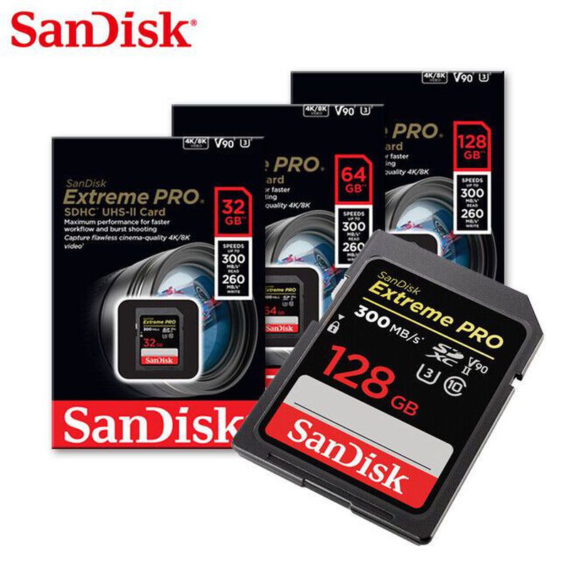 SanDisk Extreme Pro SDXC UHS-II Card V90 - 128 Gb