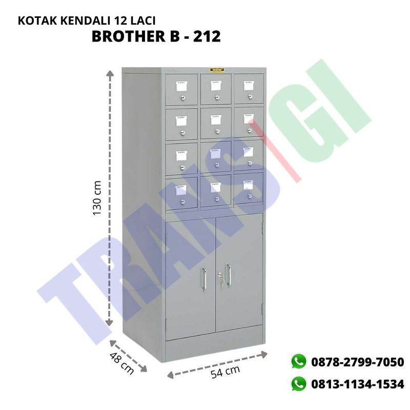 Lemari Katalog/Lemari Kotak Kendali 12 Laci B-212