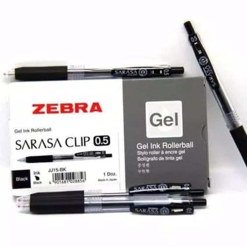 Pulpen Zebra Sarasa Hitam 0,5
