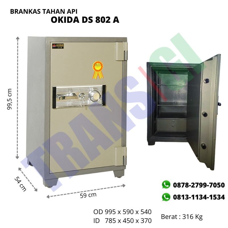 Brankas Tahan Api OKIDA DS 802 A
