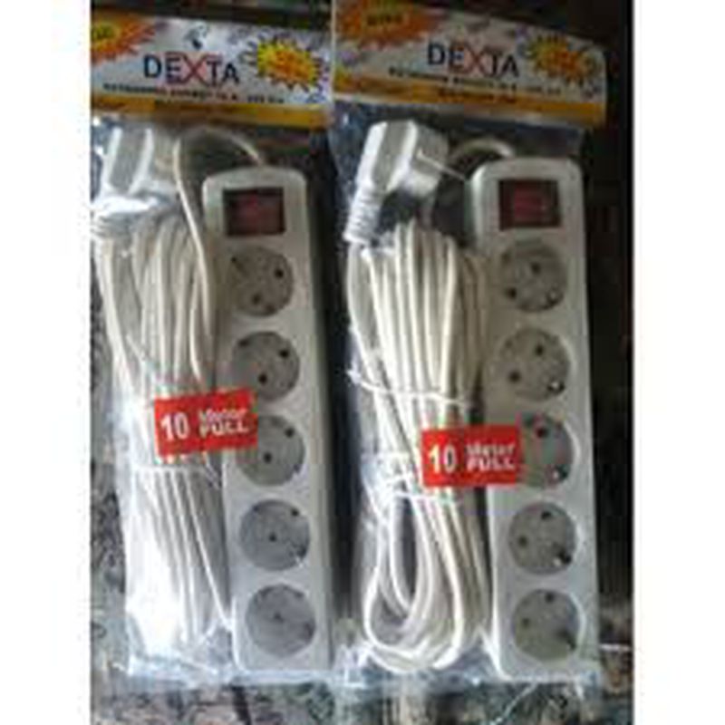 Terminal stop kontak kabel 10 m lobang 5