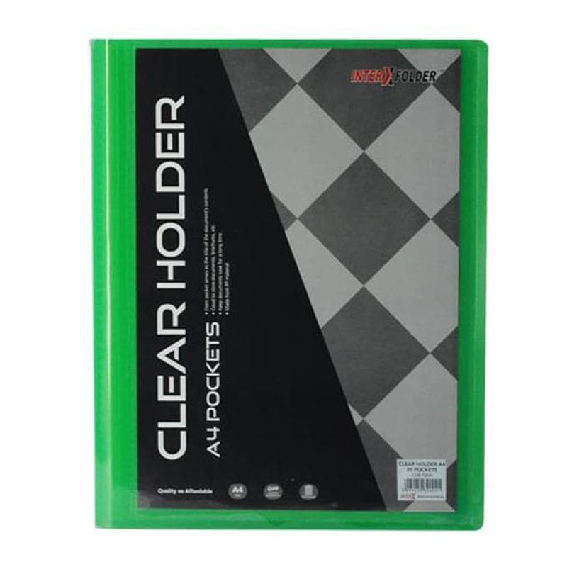 CLEAR HOLDER A4 20 LBR INTER X FOLDER CHX 120A