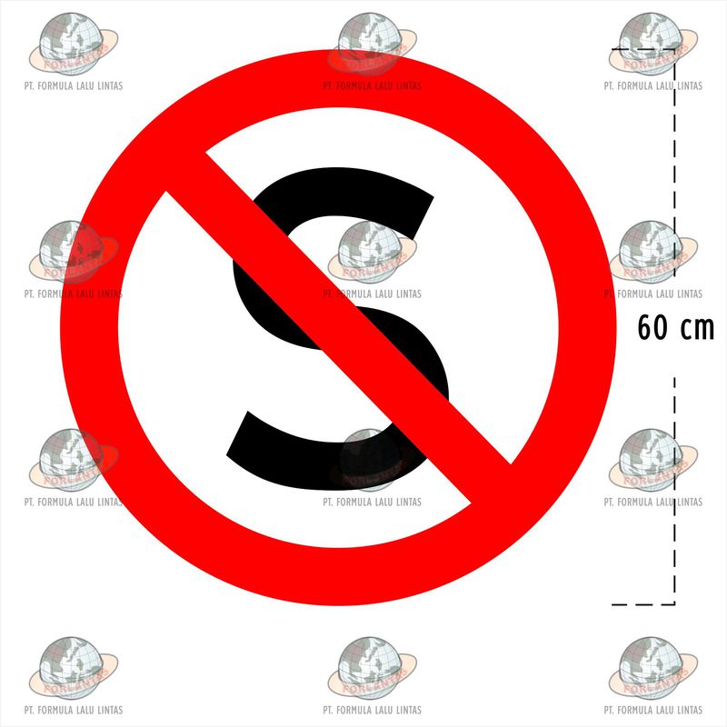 Rambu Dilarang Stop Ukuran 60 cm