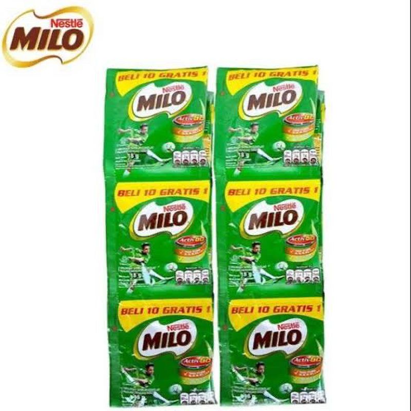 susu milo sachet 22gr 1 renceng / Susu milo bubuk Sachet isi 10 + 1