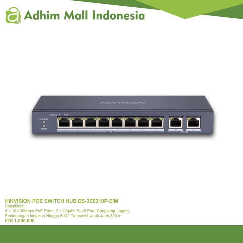 HIKVISION POE SWITCH HUB DS-3E0310P- E/M