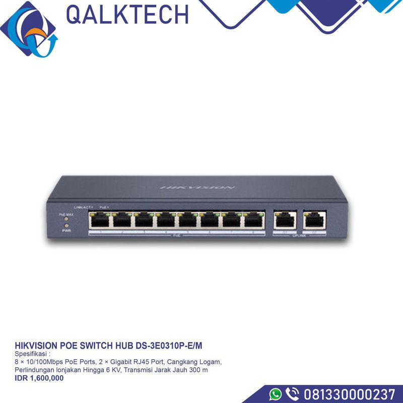 HIKVISION POE SWITCH HUB DS-3E0310P- E/M HIKVISION POE SWITCH HUB DS-3E0310P- E/M