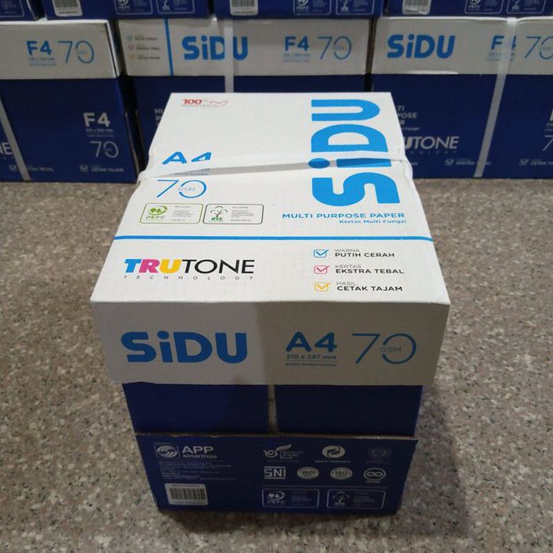 KERTAS HVS A4 70GSM SIDU DUS