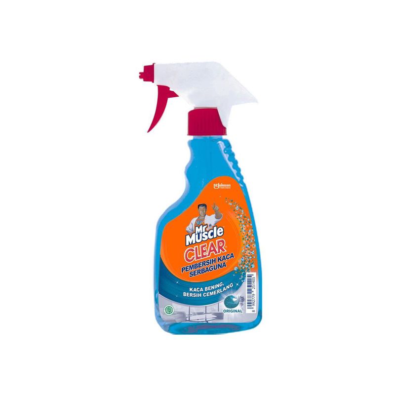 mr. muscle clear glass liqiuid blue spray 500 ml