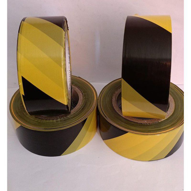 Police Line 2" x 300 METER / Barricade Tape Kuning Hitam