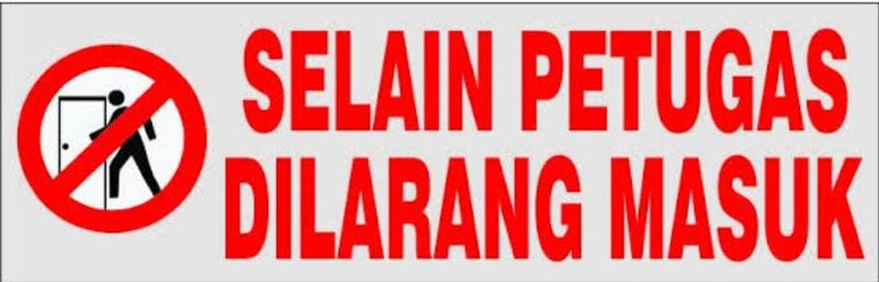 Jasa Pengrajin Aklirik Selain Petugas dilarang Masuk