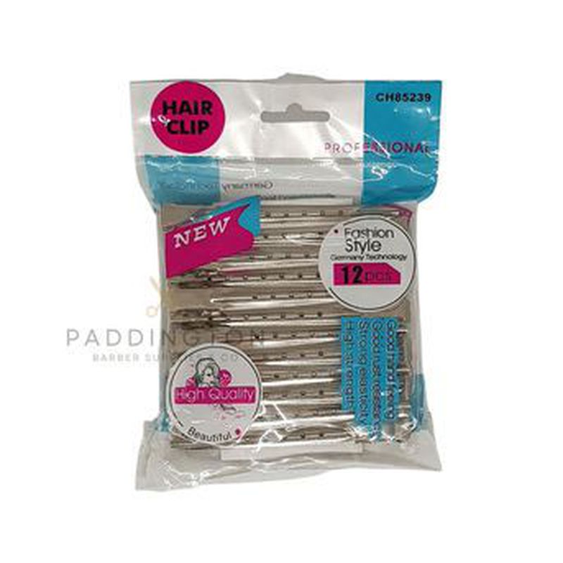 Jepit Bebek Stainless 12pcs Stenlis Penjepit Rambut Salon Barbershop