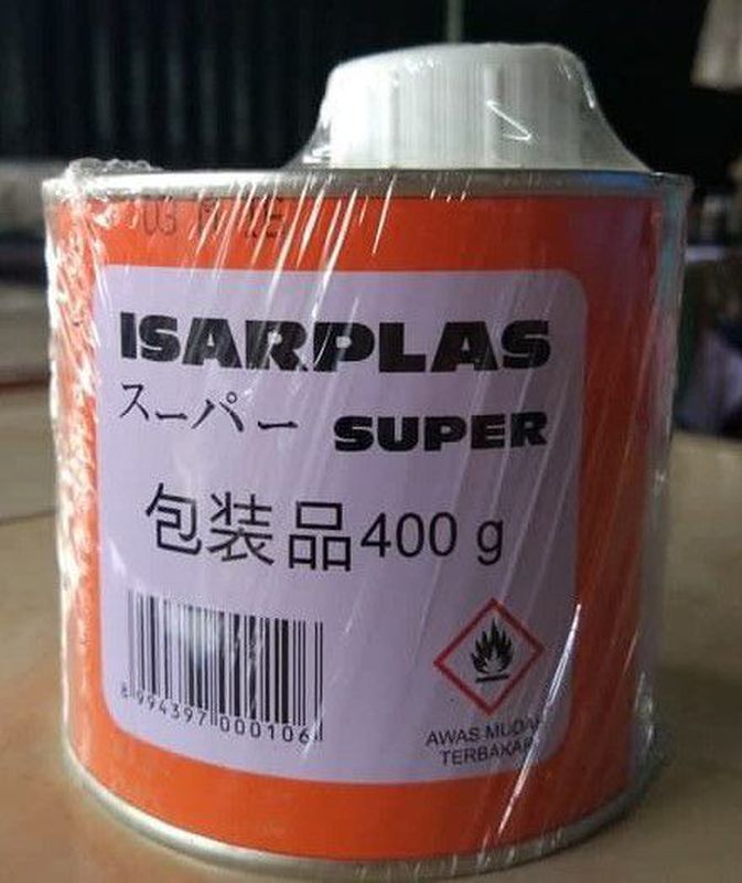 LEM ISARPLAST KUAS / LEM PIPA PVC KALENG 400GR LEM FOX PVC