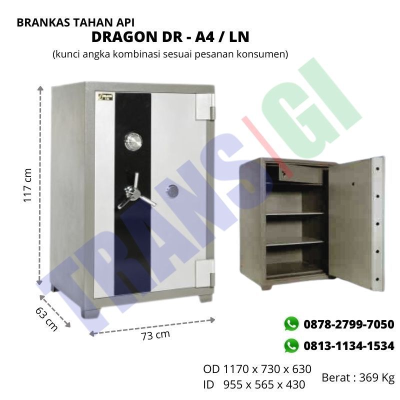 Brankas Tahan Api DRAGON DR - A4 / LN