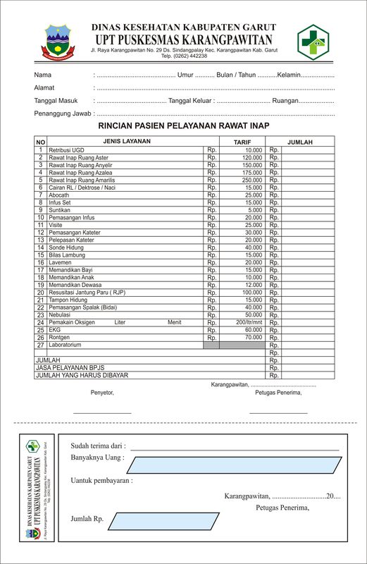 Kwitansi Rincian Rawat Inap