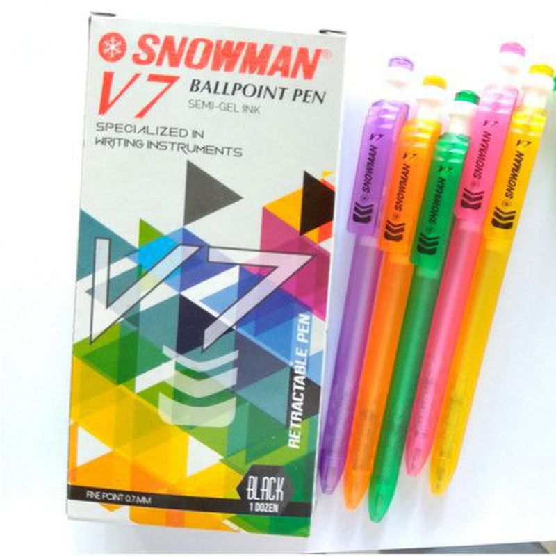 Ballpoint Gel Snowman V-7