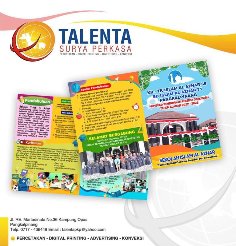 Leaflet / brosur / flyer F4 (Pameran)