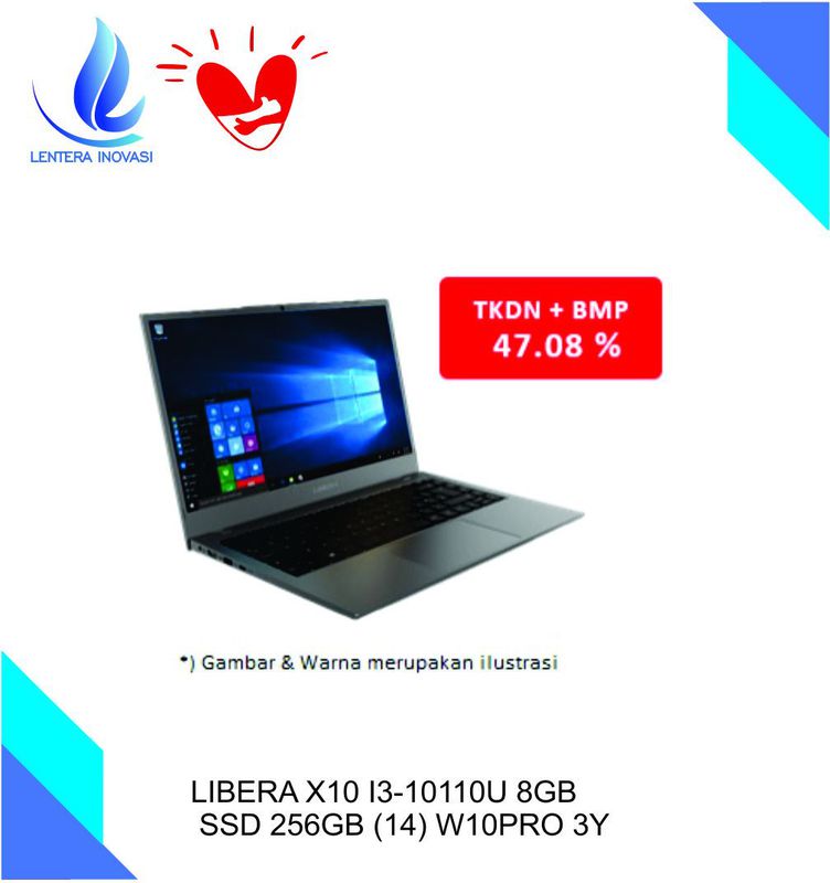 LIBERA X10 I3-10110U 8GB SSD 256GB (14) W10PRO 3Y