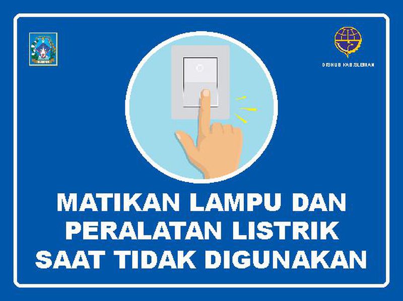 Stiker Matikan Lampu Ukuran 20 cm x 15 cm