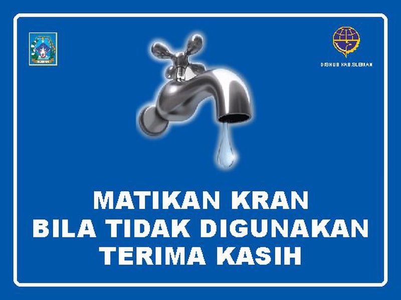 Stiker Matikan Kran ukuran 20 cm x 15 cm