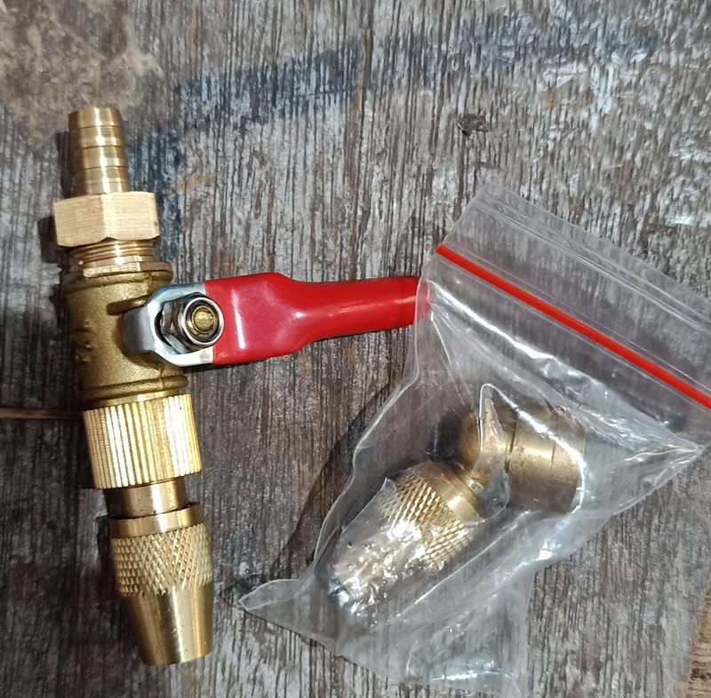 Kran Nozzle cuci ac bengkok + lurus