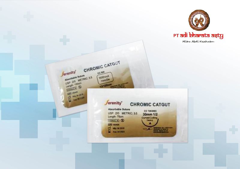 Serenity Chromic Catgut Surgical Sutures With Needle - 3/0