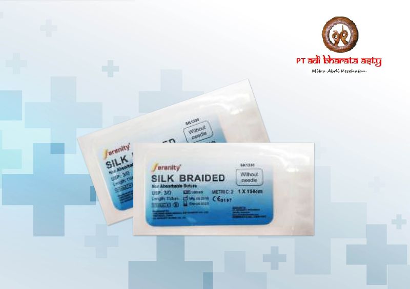 Serenity Silk Braided Surgical Sutures Without Needle - 3/0