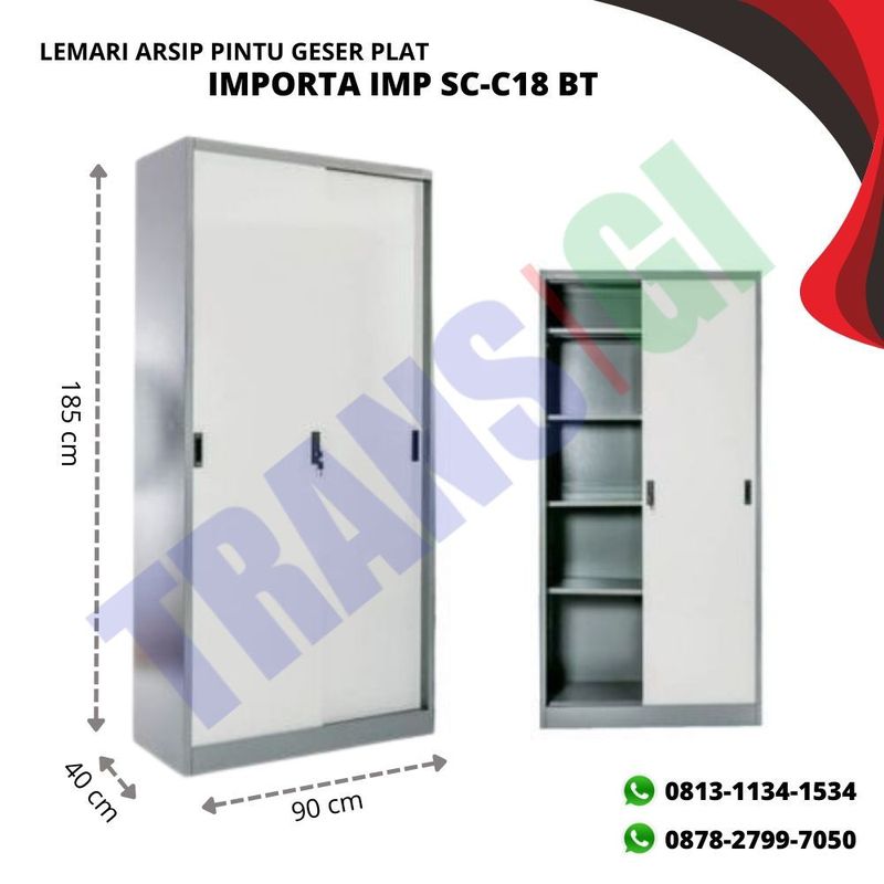 Lemari Arsip Pintu Geser Plat IMP SC-C18 BT