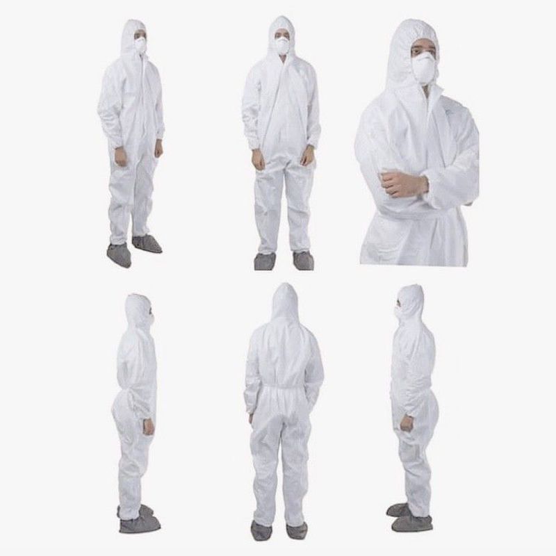 Hazmat suit Baju APD Putih Hazmat Coverall Safety Suit