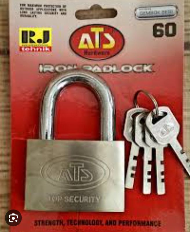 Gembok Besi Brass Leher Pendek