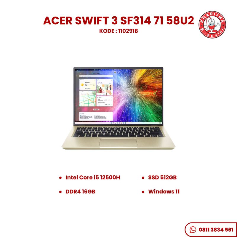 LAPTOP ACER SWIFT 3 OLED SF314 71 58U2