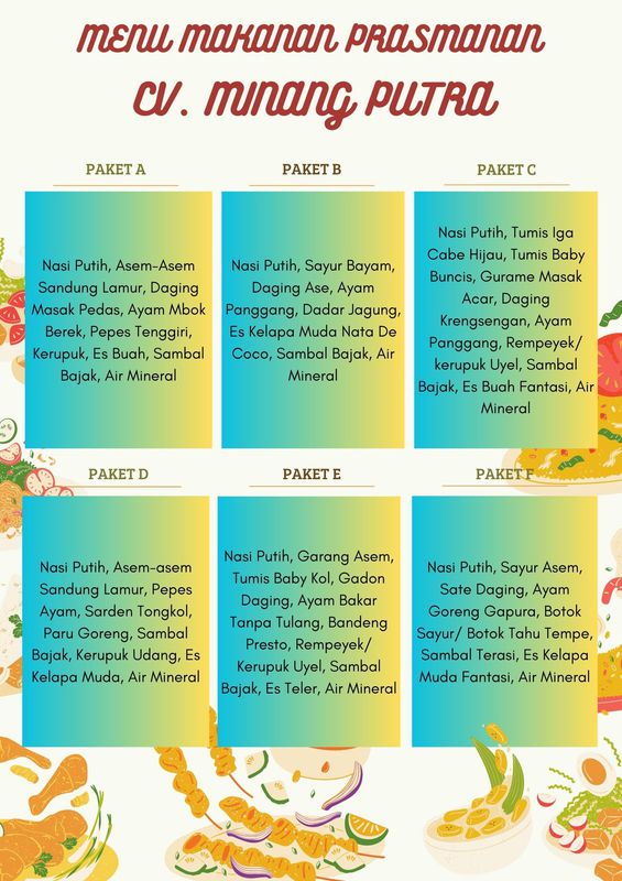 Paket Prasmanan Minang Putra - PAKET D