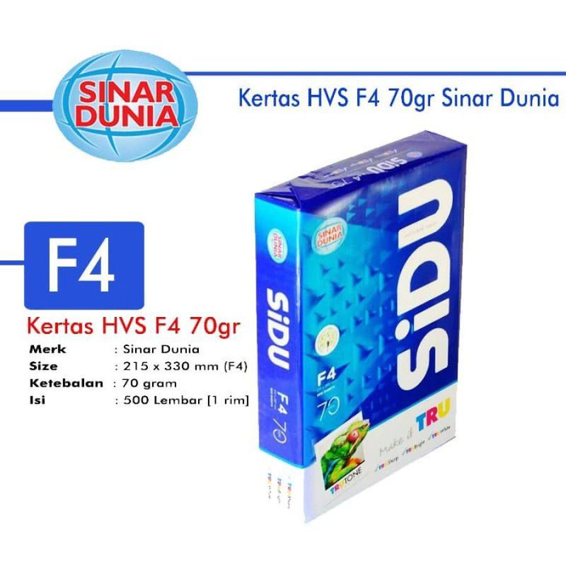 Kertas HVS Sidu F4 70 Gram