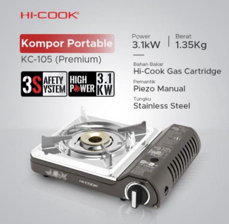 Kompor Portable HI-COOK - Merah