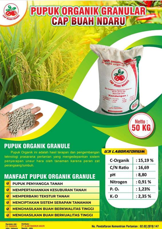 pupuk organik granul cap buah ndaru