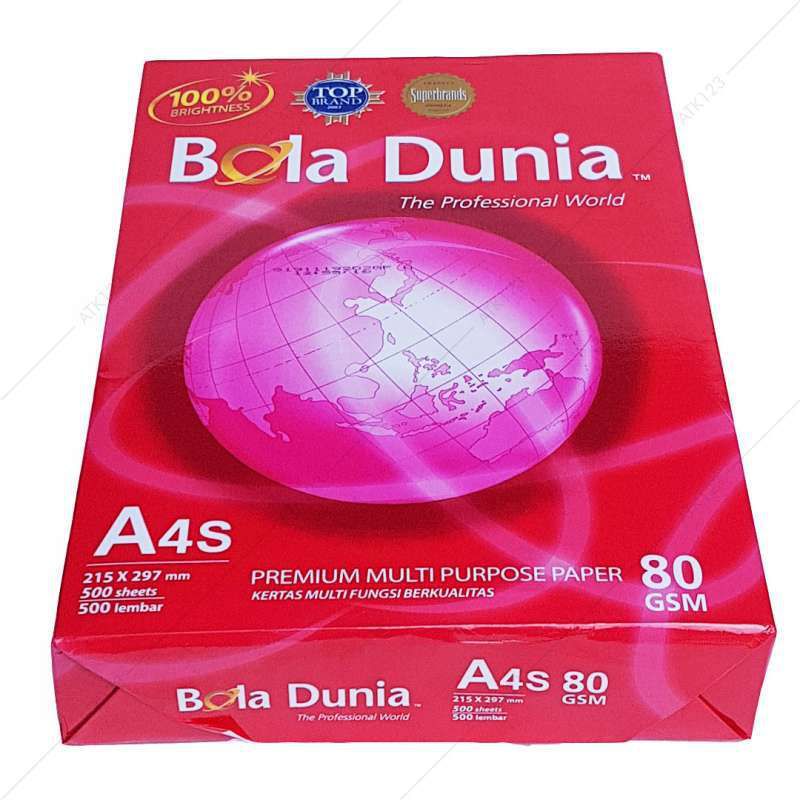 KERTAS HVS 80 GSM A4S BOLA DUNIA