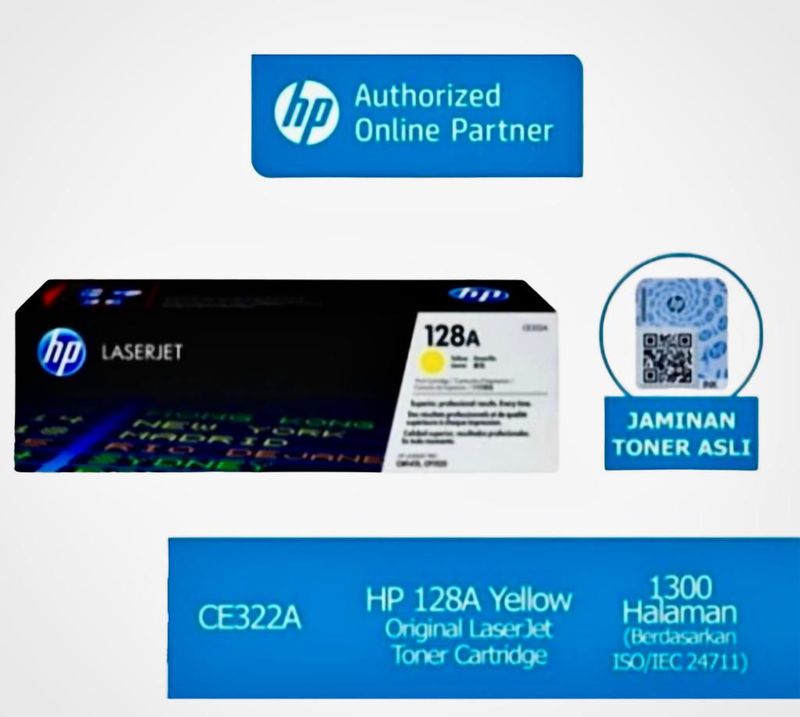HP TONER LASERJET 128A YELLOW (CE322A) ORIGINAL
