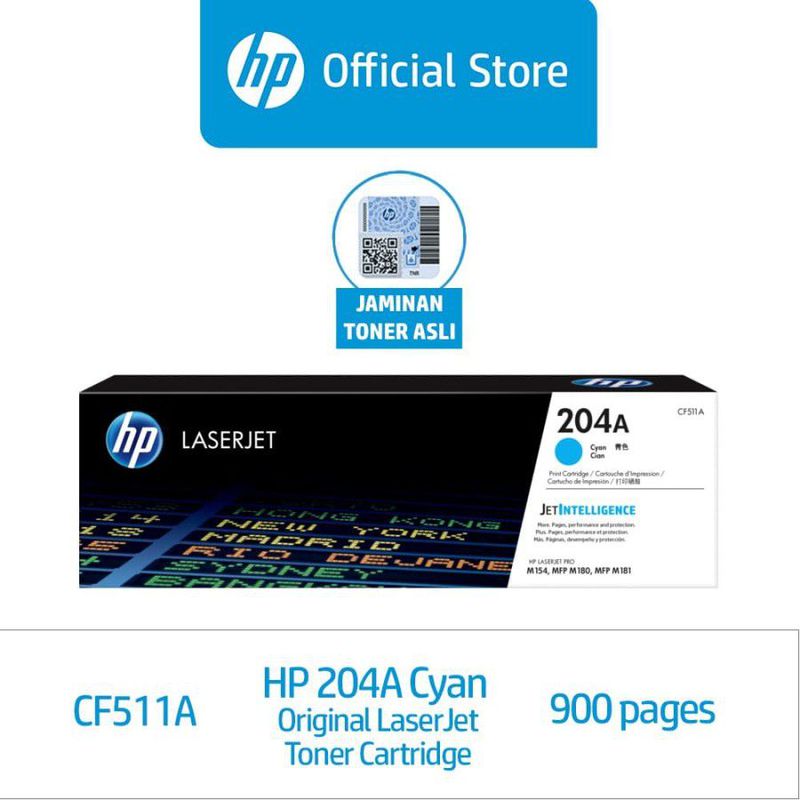 TONER HP LASERJET 204A CYAN (CF511A) ORIGINAL
