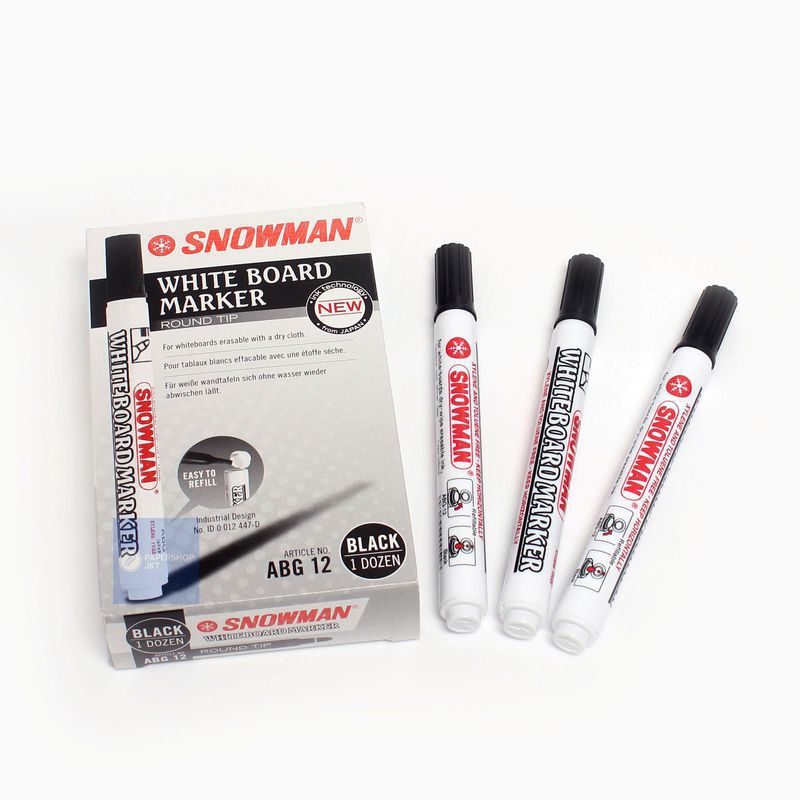 SPIDOL HITAM SNOWMAN WHITEBOARD