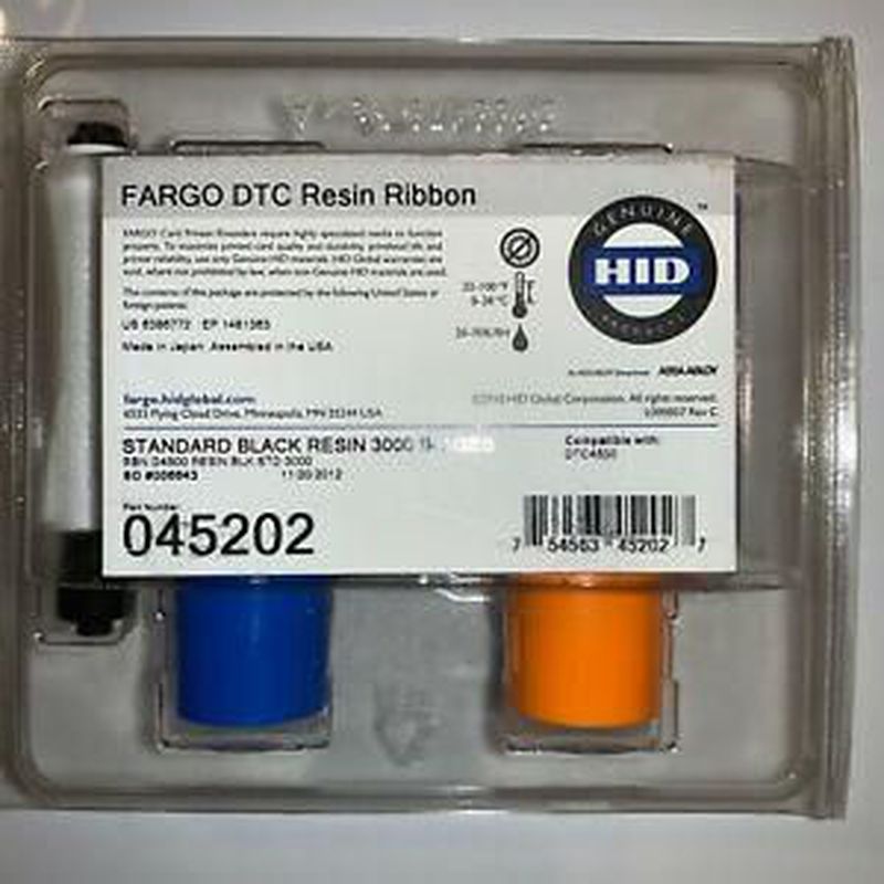 Fargo RIBBON STANDARD BLACK (K) - 3000 IMAGES FOR DTC4500e