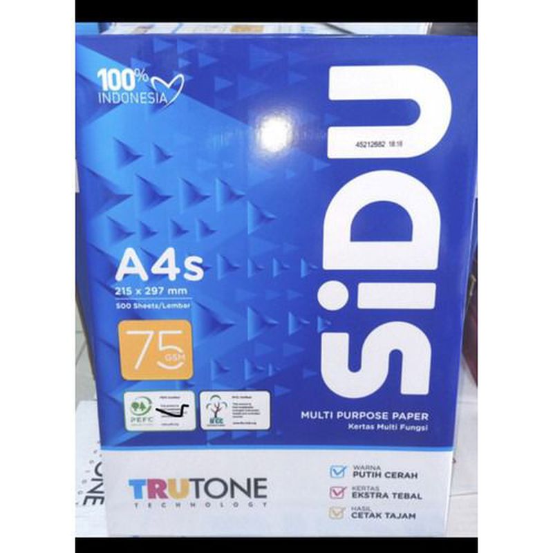 Kertas HVS A4s Kwarto / Kuarto 75gr