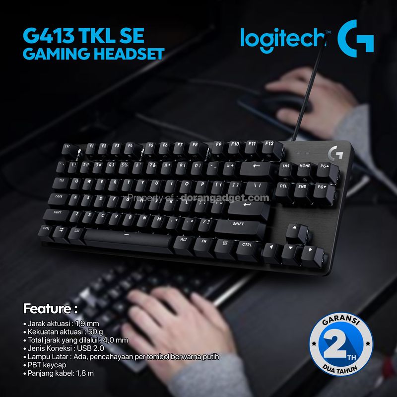 Logitech G413 Keyboard Gaming-TKL SE
