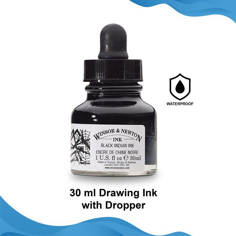 Tinta Kaligrafi Black Indian Drawing Ink Pigment Color