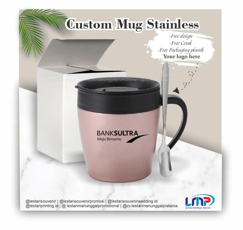 Merchandise Souvenir Mug Stainless- 18 Custom
