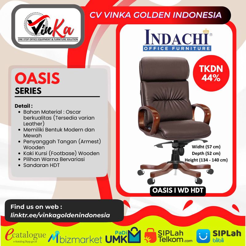 KURSI KANTOR INDACHI - OASIS SERIES - OASIS II WD HDT
