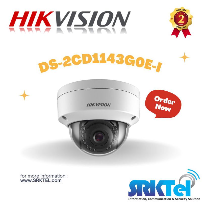 Hikvision DS-2CD1143G0E-I KAMERA IPCam 4MP Dome