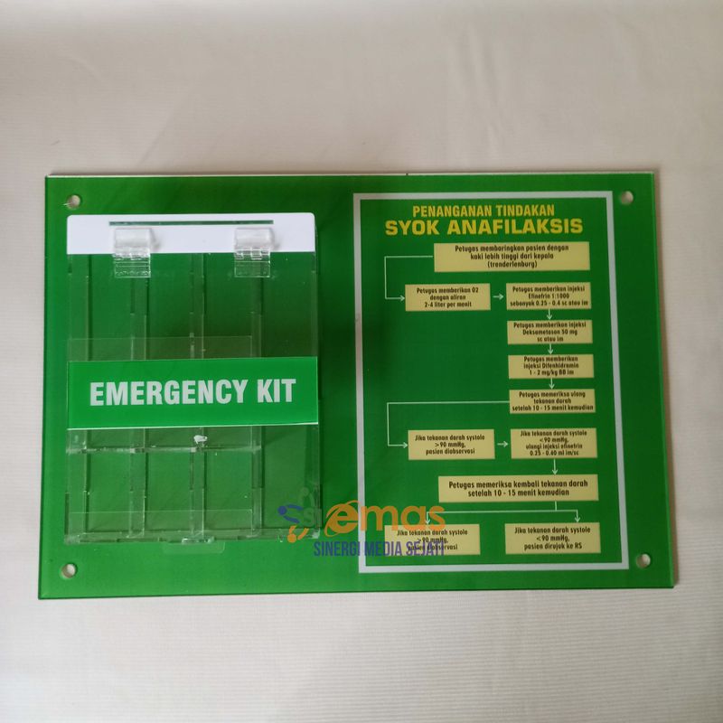 Akrilik Kotak Emergency Kit Anafilaktik | Akrilik Tempat Penyimpanan ...
