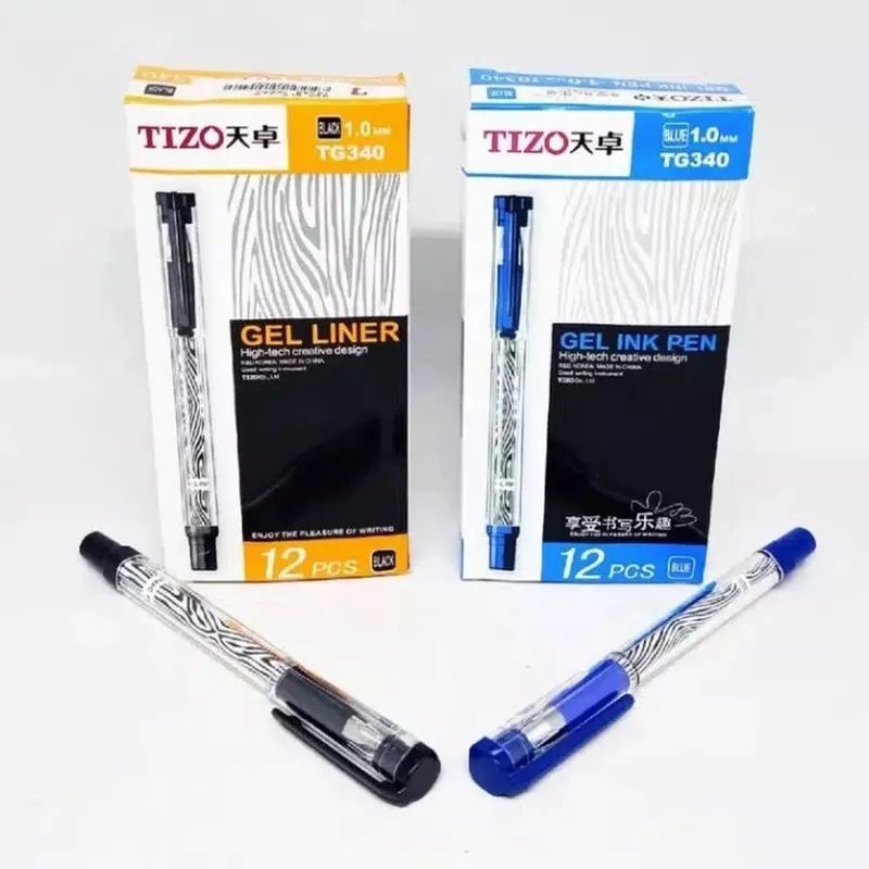 Ballpoint Gel Ink Pen Merk TIZO - Biru