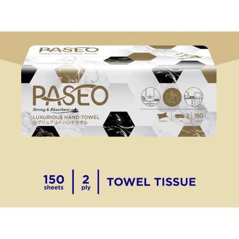 Tisu Paseo Lux Hand Towel Interfold 150s 2ply