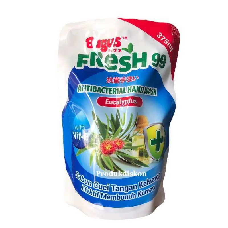 BAGUS Fresh 99 Antibacteril Hand Wash Refill 375ml Eucalyptus