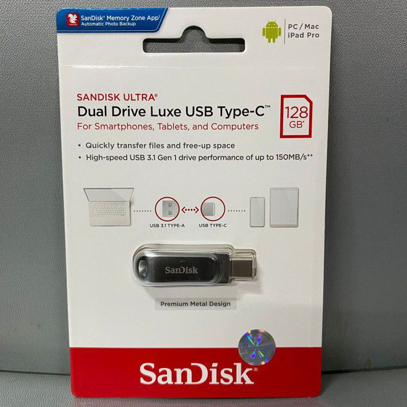 Sandisk Ultra Dual USB Drive 3.0 128GB OTG Type C